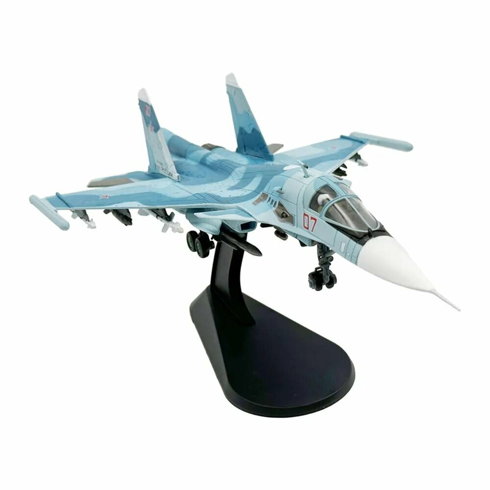 Коллекционная литая модель самолета 1/100 SU34 21смx13смx7см