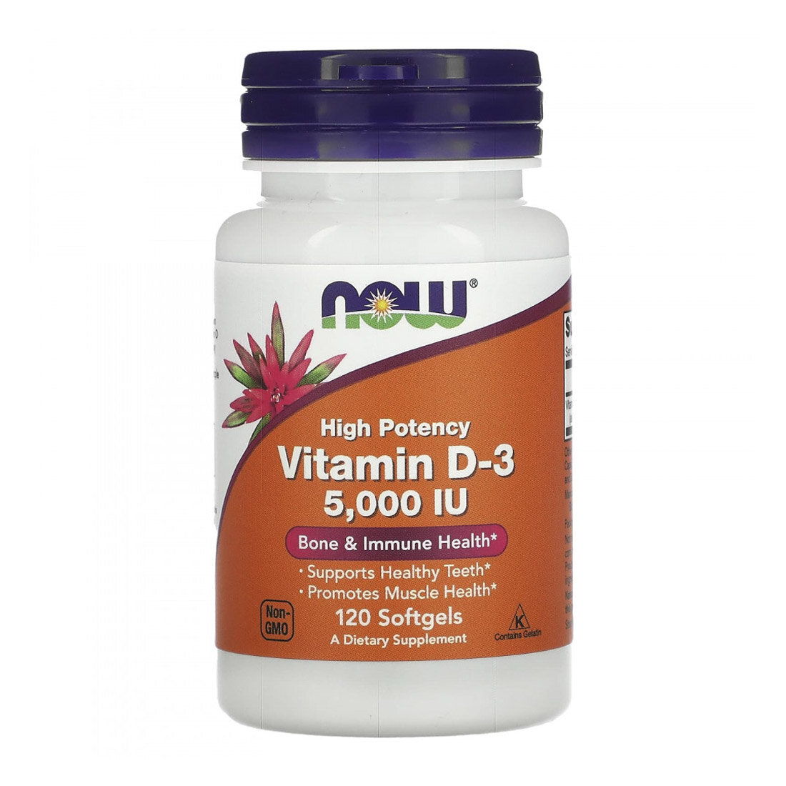 Now Vitamin D3-5000 IU, 30 капс.