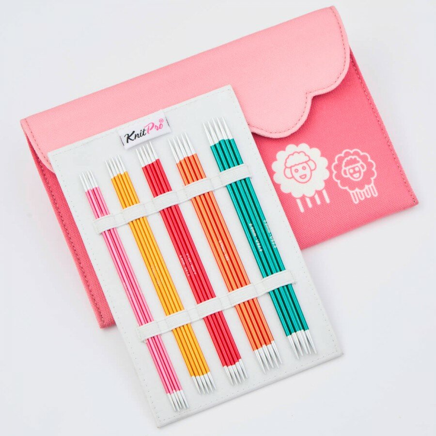 Набор Deluxe спиц чулочных длиной 15см Zing, 9 размеров, KnitPro, 47423