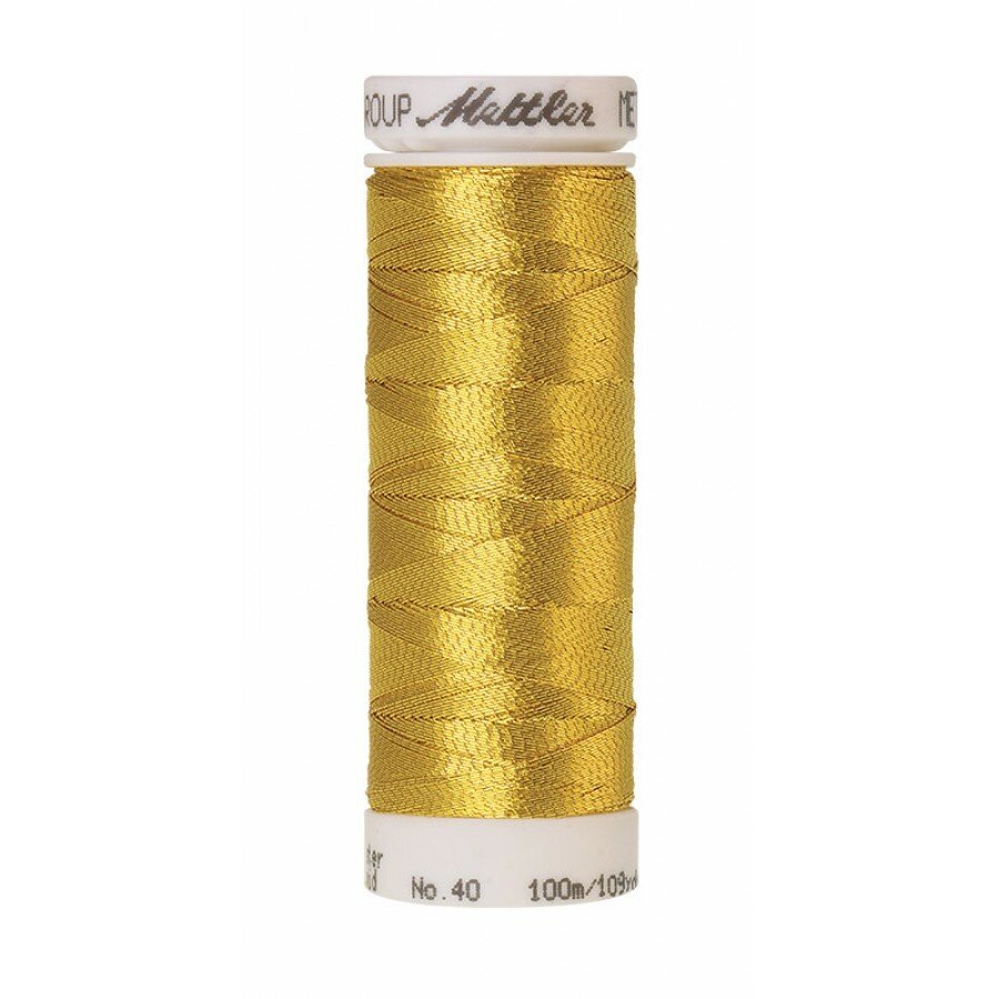 Нить для вышивания металлик METALLIC METTLER , 100 м 0490 Bright Gold