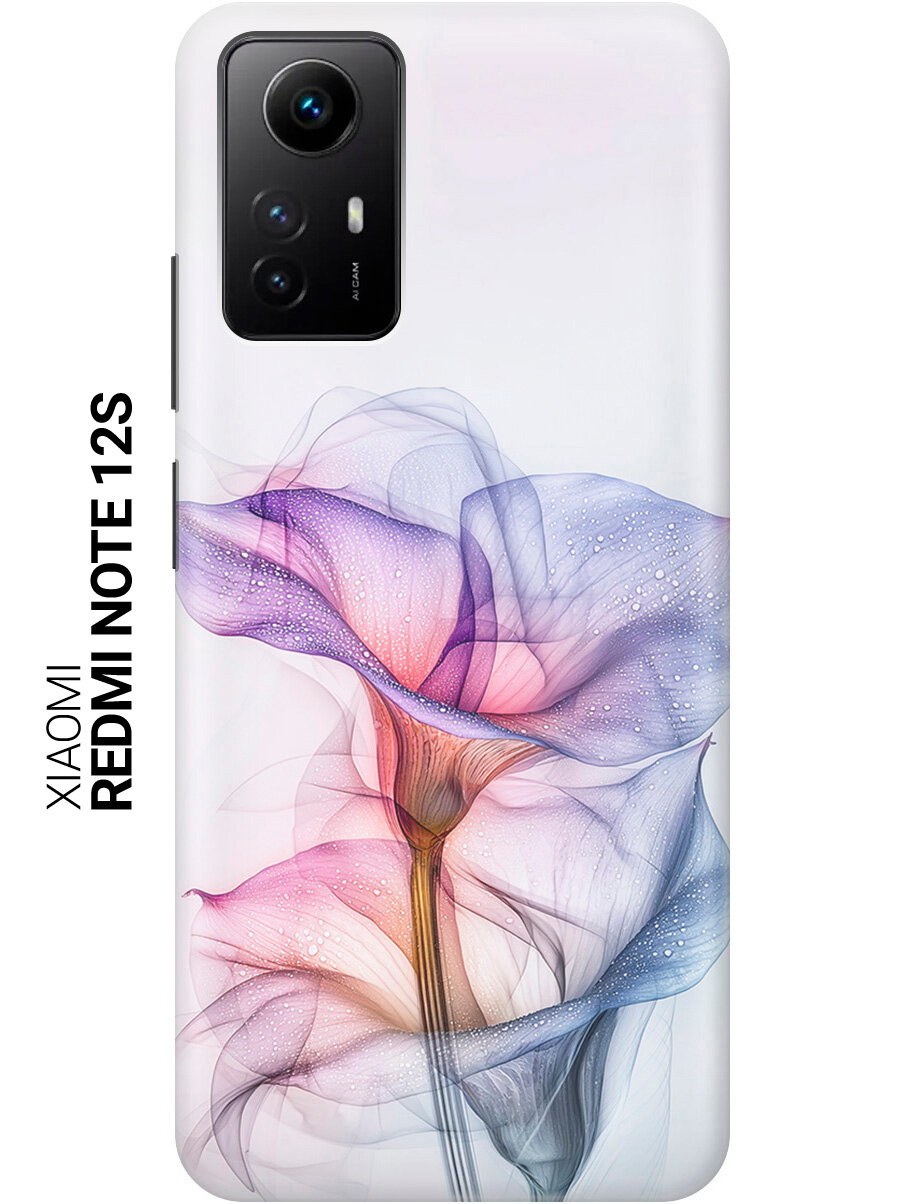 Силиконовый чехол на Xiaomi Redmi Note 12s с принтом "Прозрачные калы"