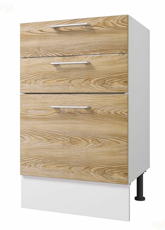 Кухонный модуль Оптима Стол 60 - 3 ящика, цвет Сосна бран