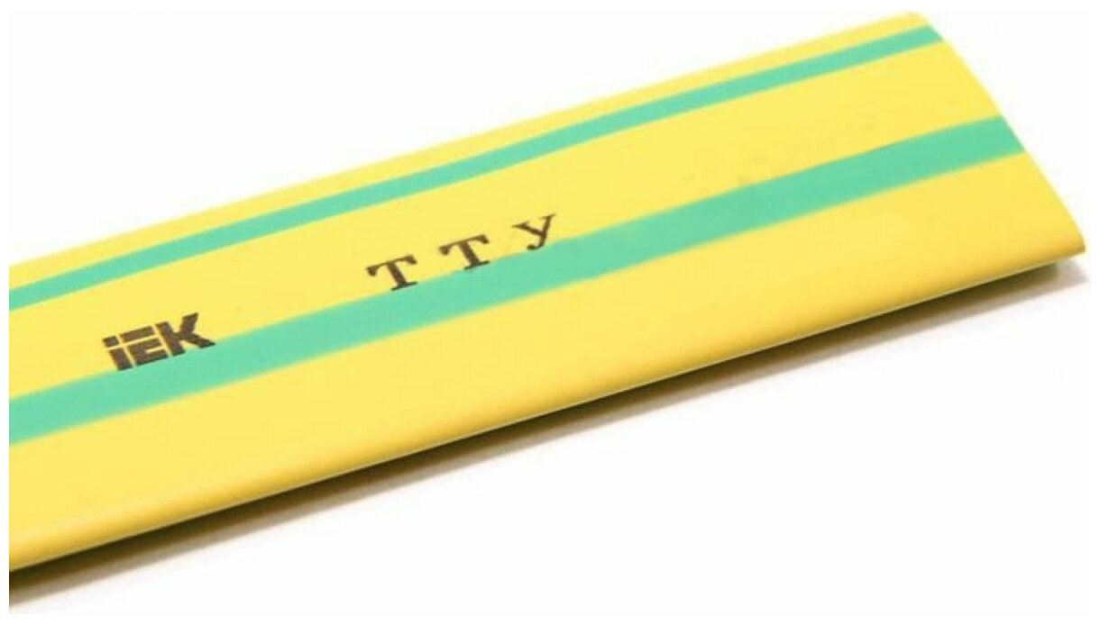 Трубка термоусадочная ТТУ нг-LS 30/15 желт./зел. 1м IEK UDRS-D30-1-K52