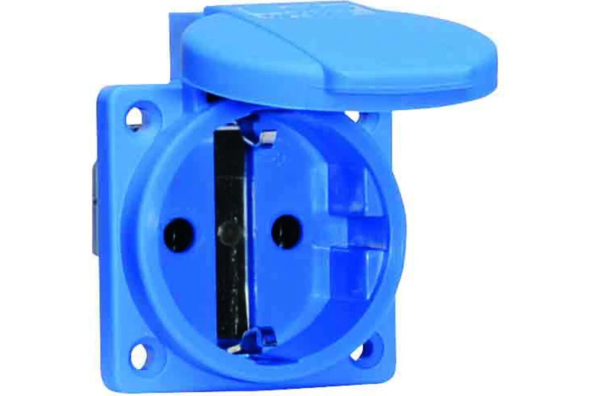 Встраиваемая розетка Bals Schuko 16A, 3p, 250V, IP54, синяя 71094-b