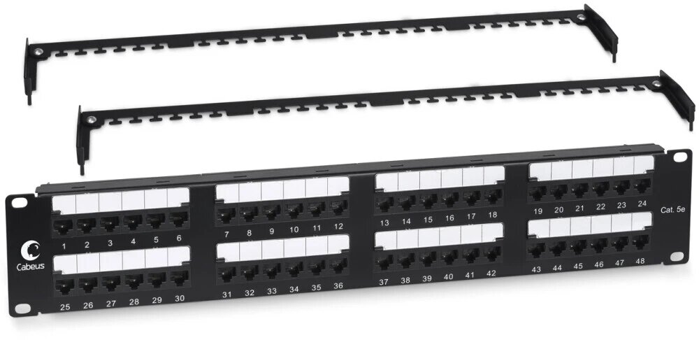Патч-панель Cabeus (PL2-48-Cat.5e-Dual)