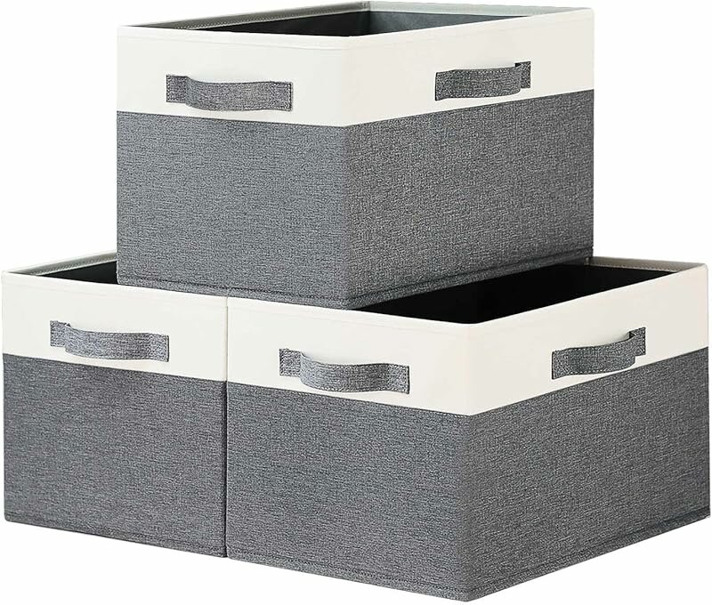 Большие корзины для хранения для полок, 3 штуки 15x11x9.6 дюймов