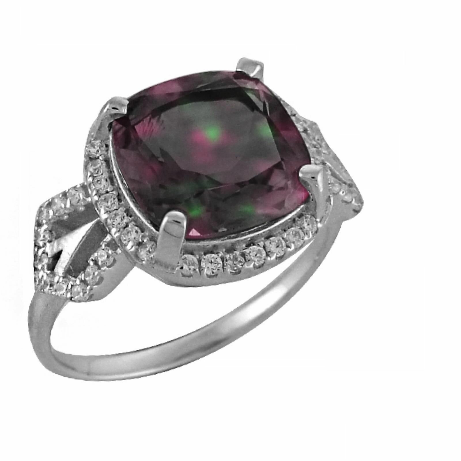 Кольцо тонкое, серебро, 925 проба, родирование, фианит