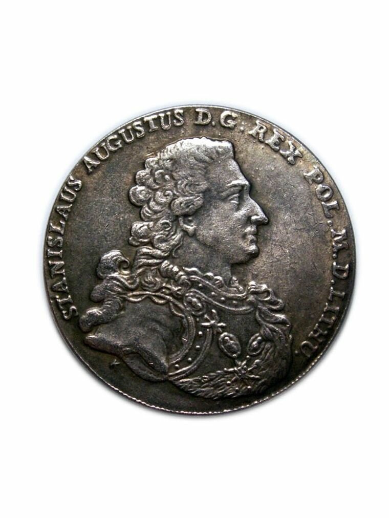 Серебряный талер 1766 года польского короля Августа Понятовского сувенирная копия монеты, нумизматика, деньги для коллекции