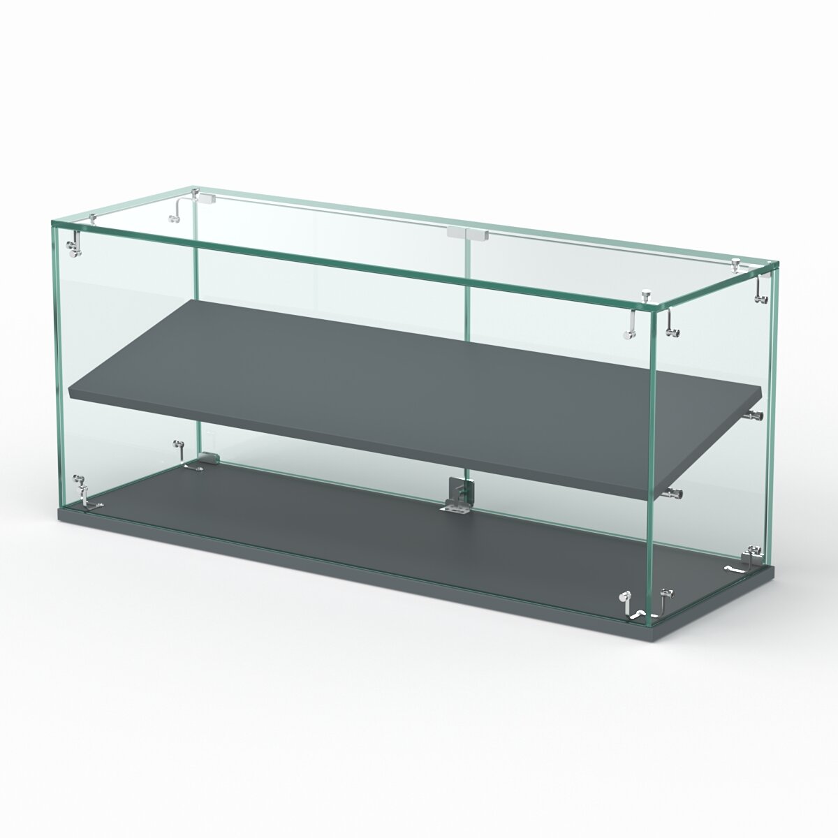 Витрина "сладость" №12-П для выпечки настольная пдсп, Темно-Серый