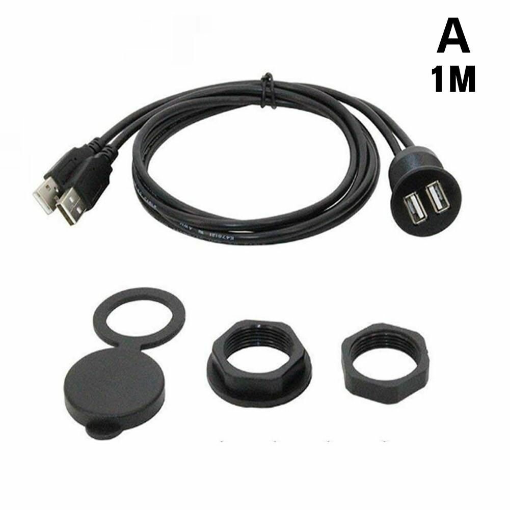 1m USB 3.0 встроенный в панель удлинительный кабель подходит для приборной панели автомобиля грузовика лодки и мотоцикла
