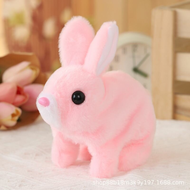 Интерактивная мягкая игрушка на батарейках механический/Зайчик, прыгающий кролик/подарок на праздник