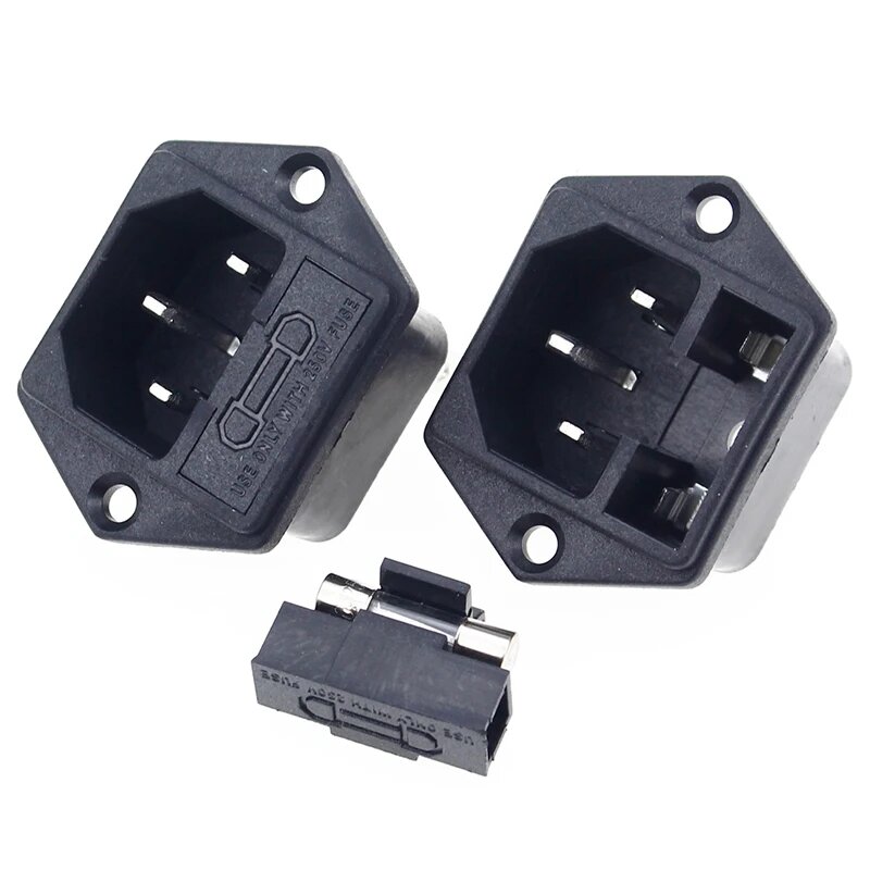 Панельная вилка IEC 60320 C14 FAMCDI AC 10А 250В