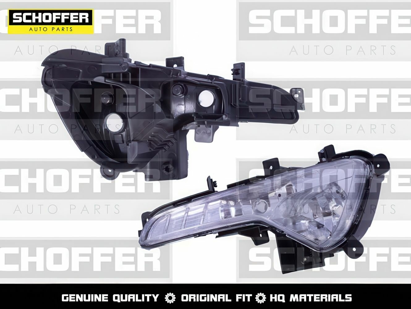 Фара ПТФ левая, 2 лампы, для КИА Спортейдж 2010-2016 KIA Sportage 2010-2016, артикул SHF-11040, производителя SCHOFFER