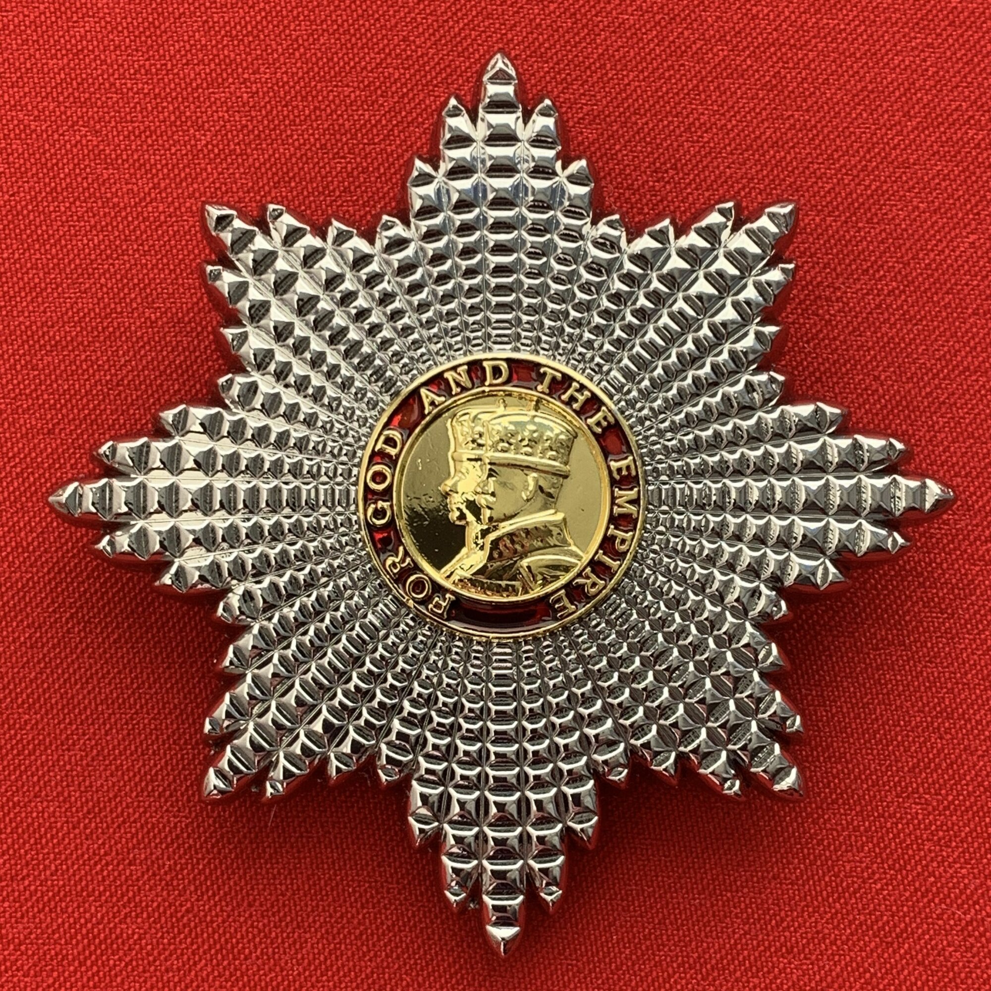 Звезда ордена Британской Империи, муляж иностранной награды. Размер 60х60 мм.