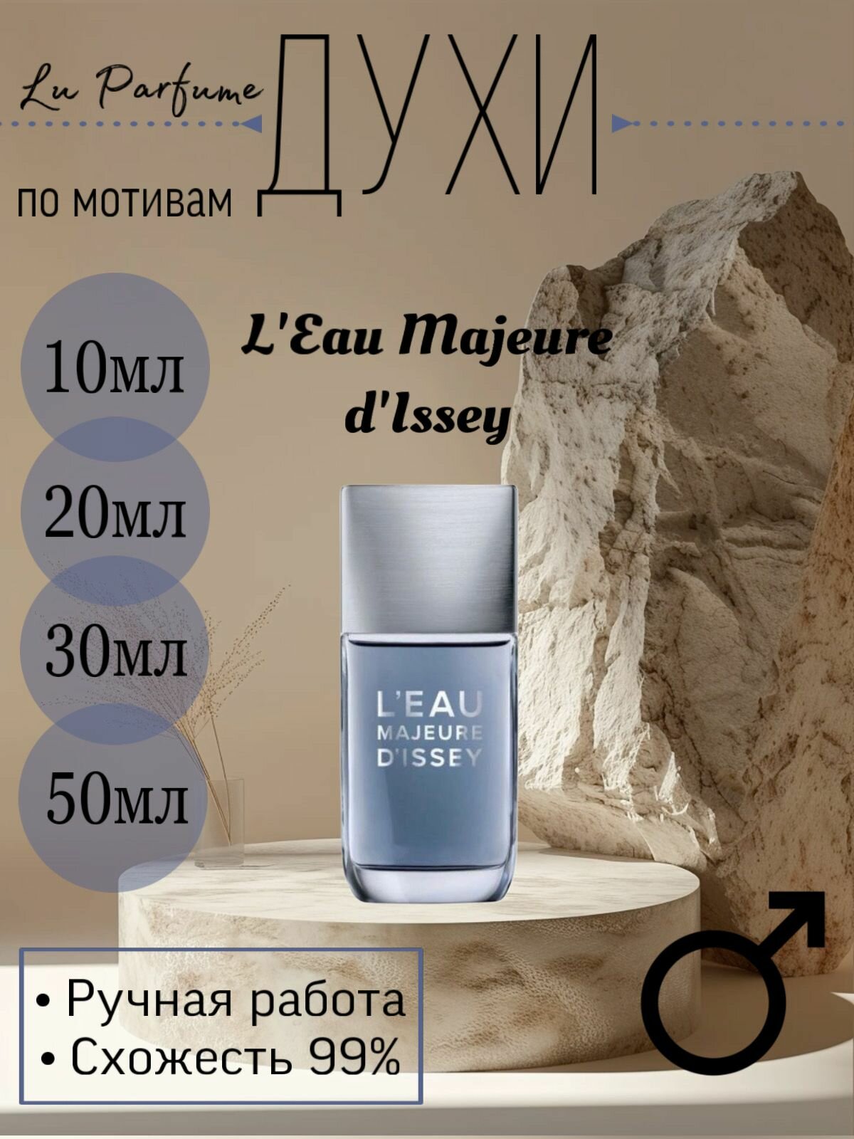 Духи ручной работы по мотивам 'L'Eau Majeure d'Issey', для мужчин Lu Parfume