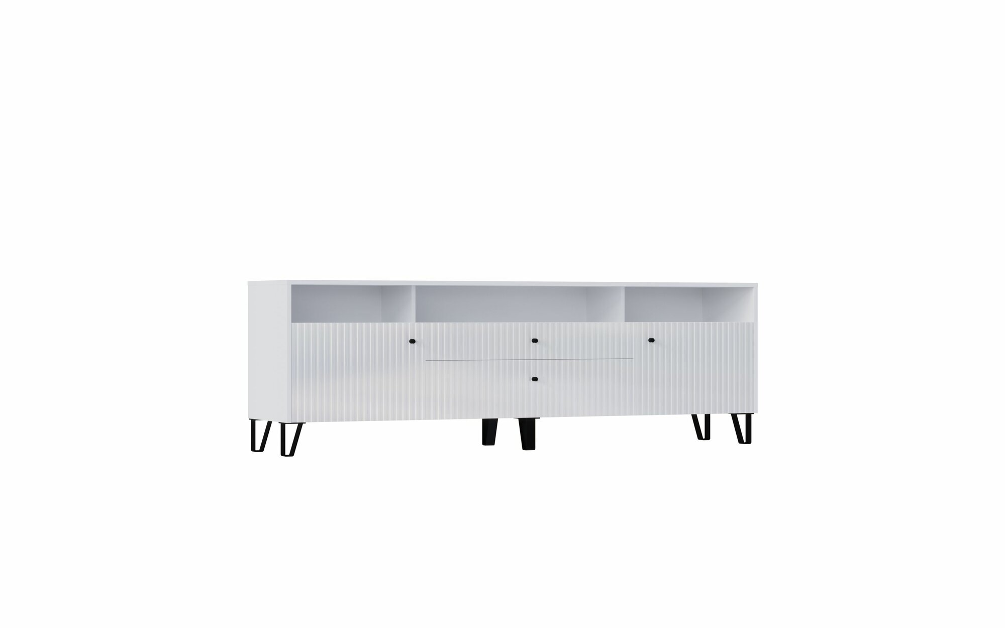 Оливия Тумба ТВ (Белый, Белый Глянец) (Миф)