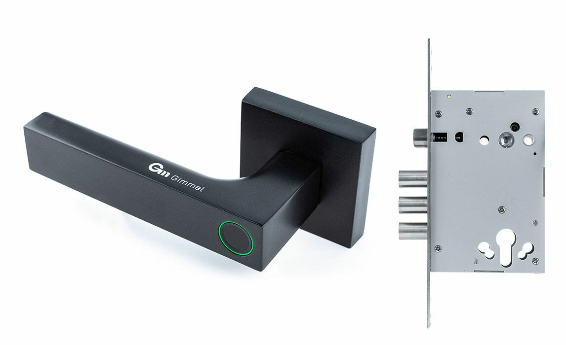 Умный электронный биометрический замок Gimmel G14 TTLock с врезной частью аналогичной Гардиан 3211