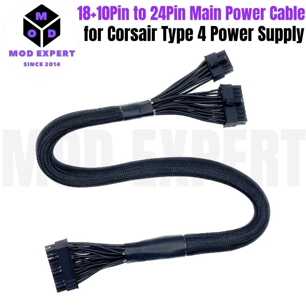 Кабель питания ATX 18+10Pin на 24Pin для Corsair AX1600i, AX1000, AX850