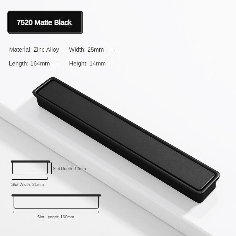 Простая раздвижная дверь скрытая встроенная ручка кухонный шкаф из цинкового сплава невидимая мебель цветные ручки с прорезями