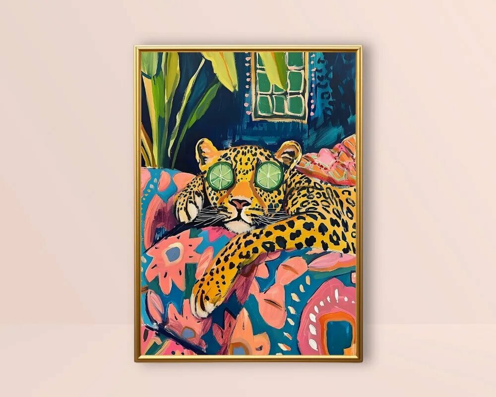 Живопись "Черный кот на унитазе" 4, 30X40cm Unframed