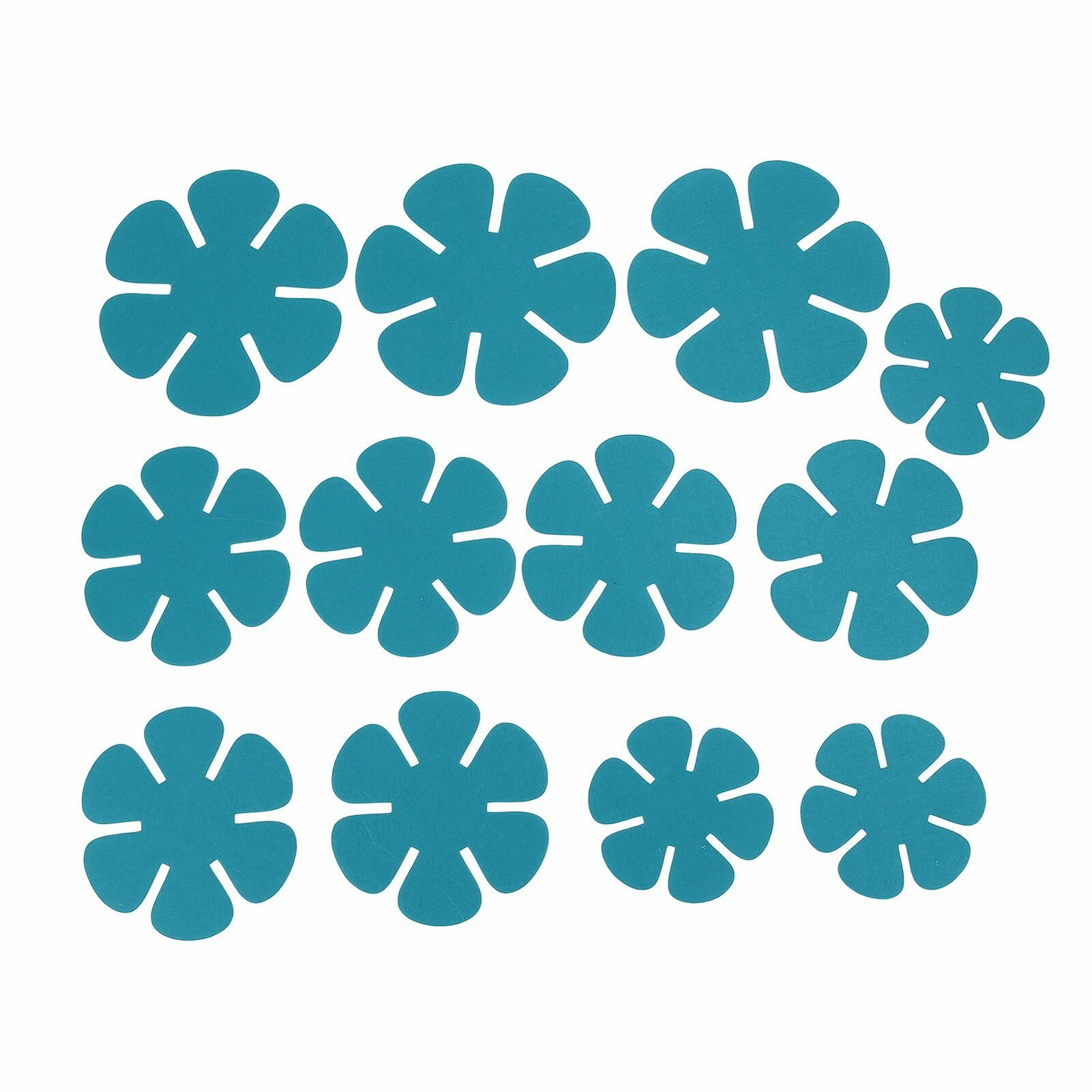 12 войлочных накладок для посуды голубые