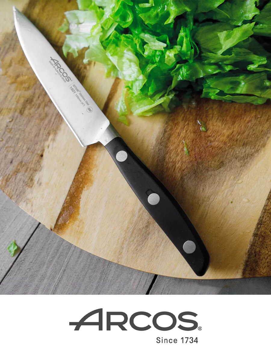 Нож для чистки Arcos Manhattan, лезвие 10 см, сталь кованая NITRUM