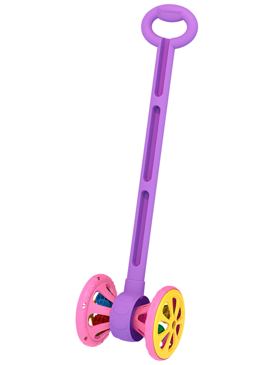 Нордпласт Каталка Веселые колесики с шариками (фиолетово-розовая) 760/1 с 1 года