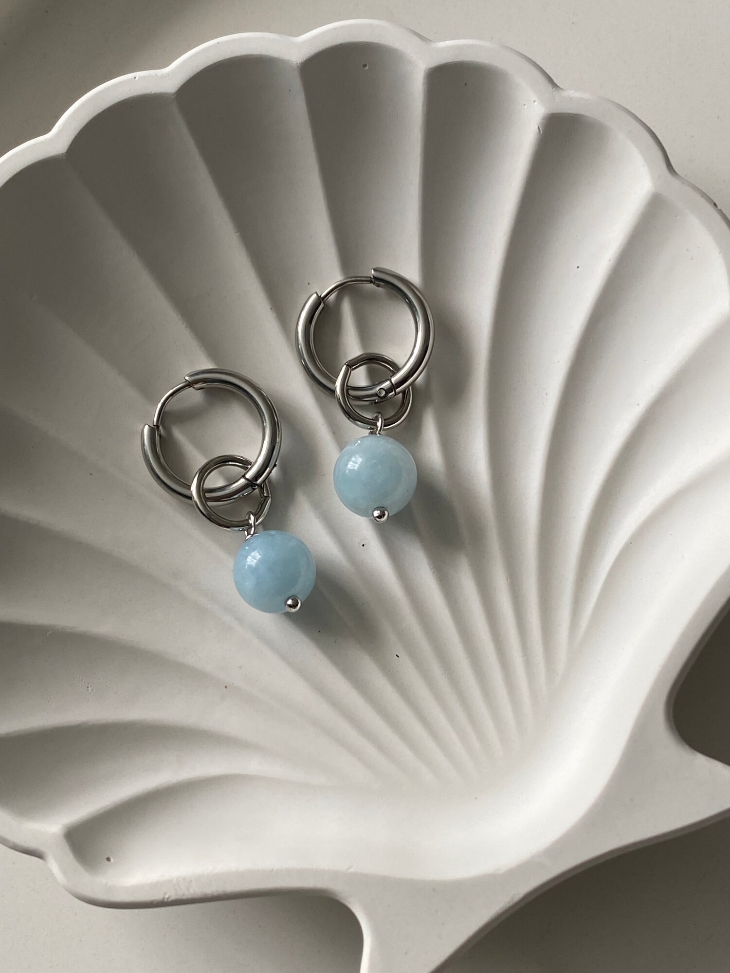 Серьги, турмалин, кварц