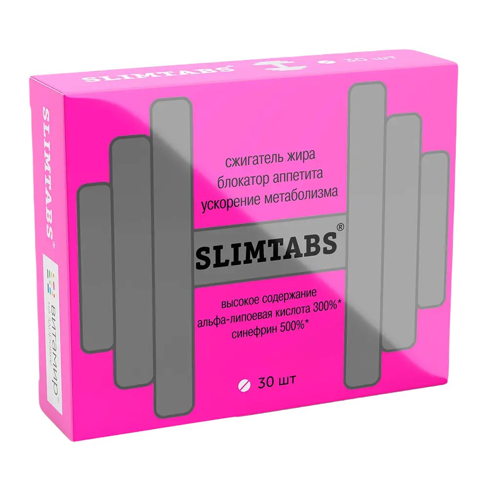 Синефрин и Альфа-липоевая кислота Slimtabs Витамир таблетки покрыт. об. массой 580 мг 30 шт