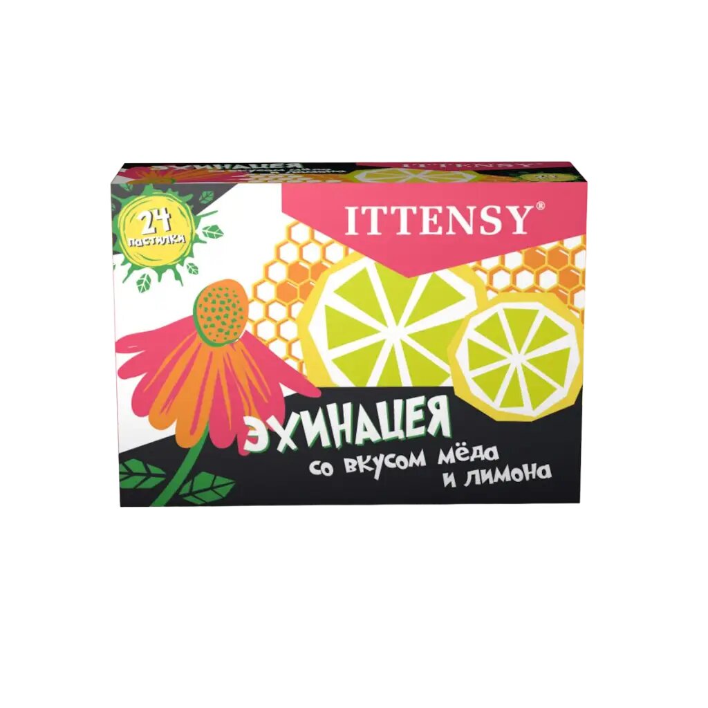 Иттенси Эхинацея со вкусом меда и лимона пастилки для рассасывания массой 2,5 г 24 шт