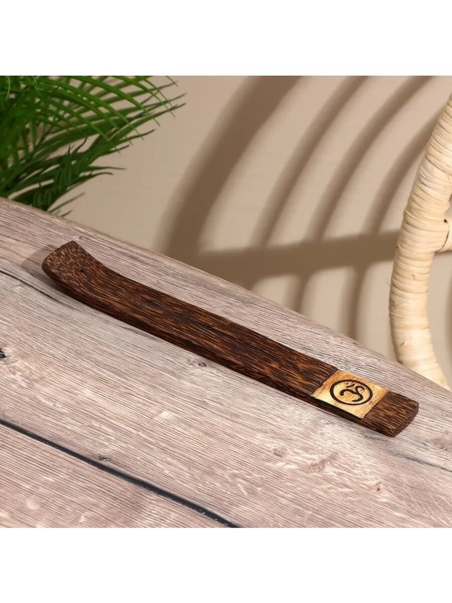 Подставка под благовония "Ом" пальма, рог 25 см