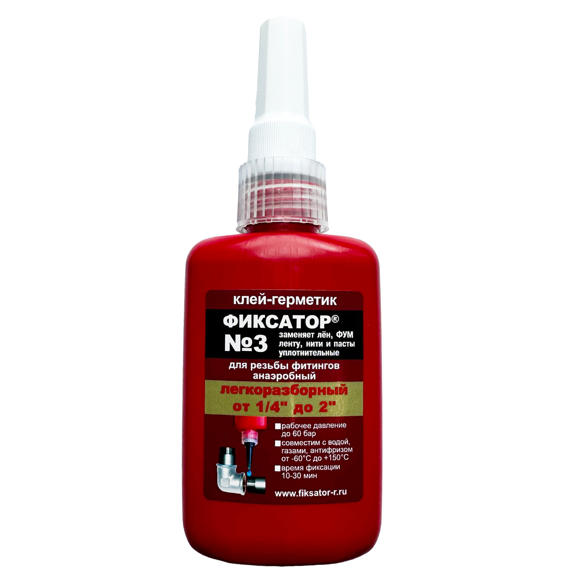 Виброзащита Фиксатор-3 Гель анаэробный герметик, легкоразборный (80 г)
