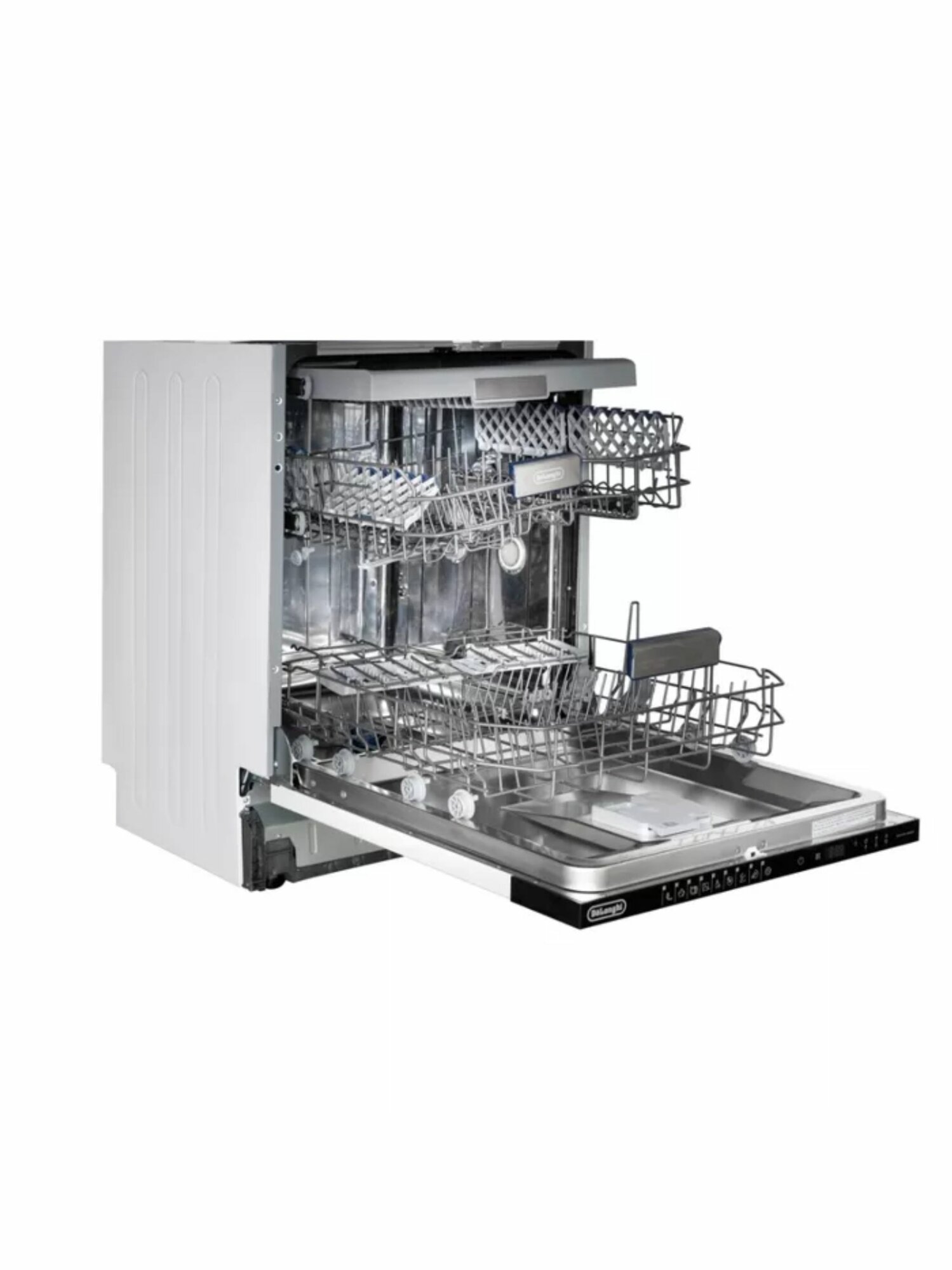 Посудомоечная машина DeLonghi DDWI 690 AMEDEO, встраиваемая, 13 комплектов, инверторный двигатель, турбо сушка, Inox