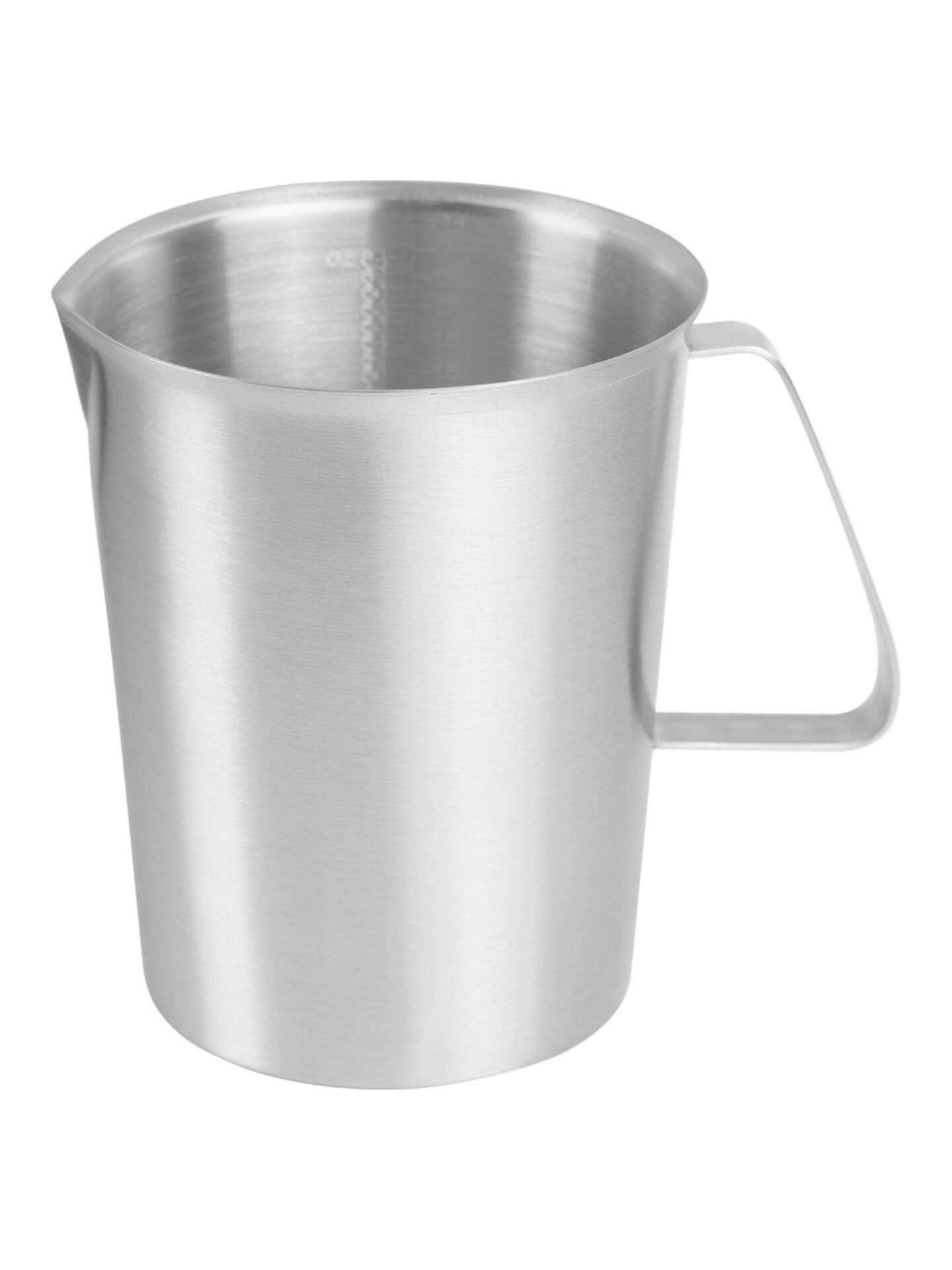 Мензурка нержавеющая сталь 2000 мл. с ручкой