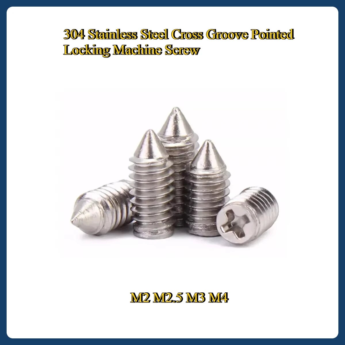 Стопорные винты из нержавеющей стали 304 M2 M2.5 M3 M4 50pcs M2x4