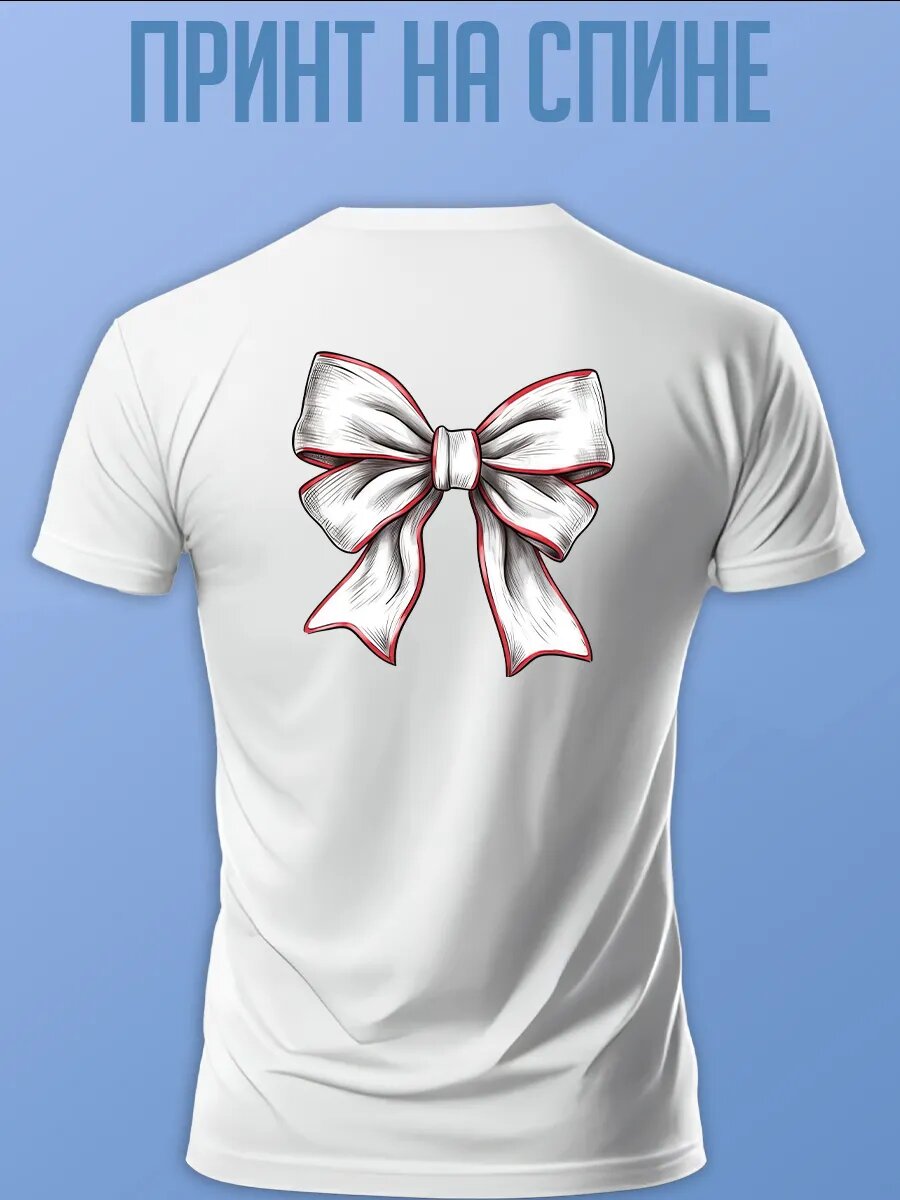 Футболка с бантом сзади