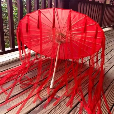 Парик Хуа Чэн Сан Ланг Тянь Гуан Ци Фу черный Красный, Umbrella only