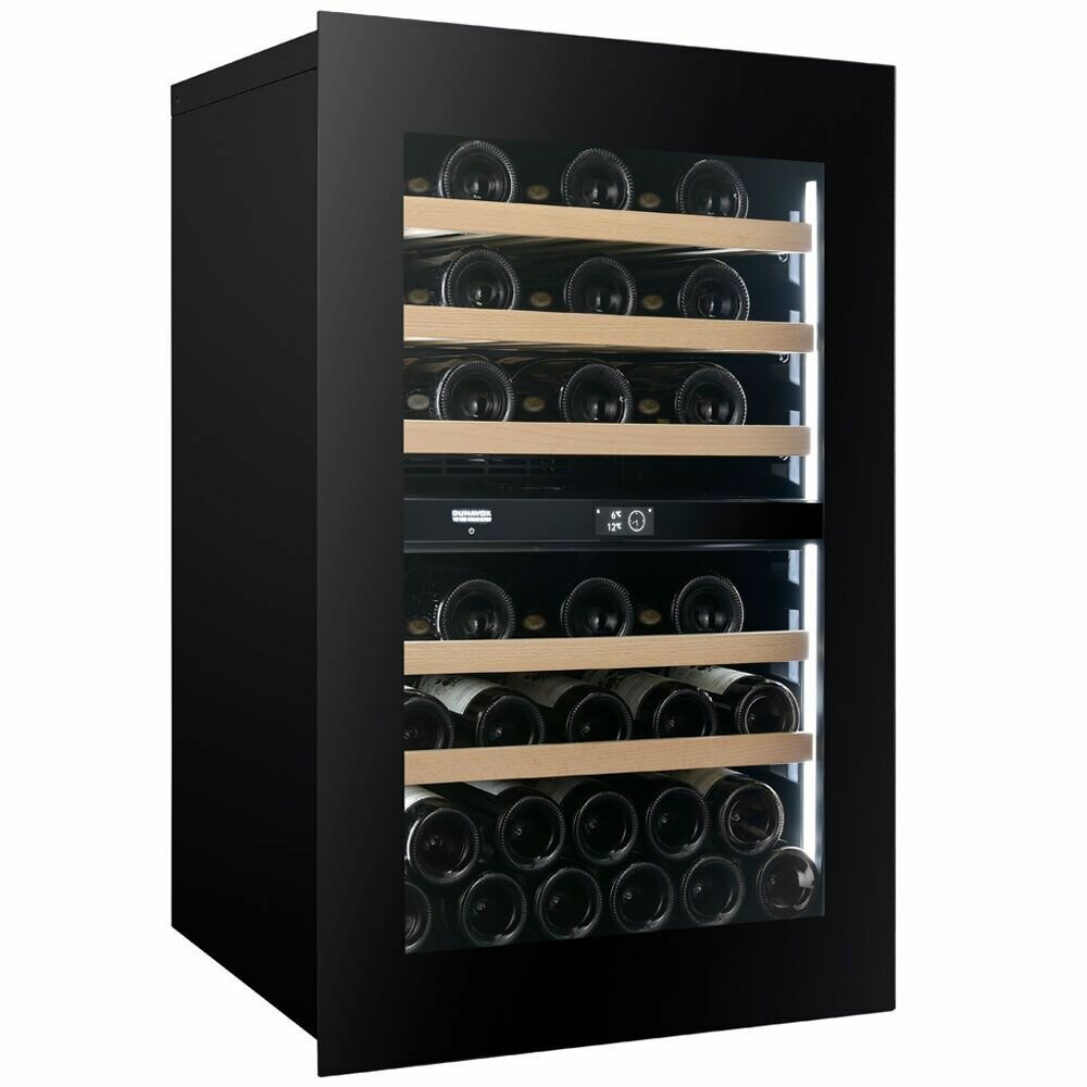 Винный холодильный шкаф Dunavox DVN-44.120DB. TO компрессорный (встраиваемый холодильник для вина на 44 бутылки)