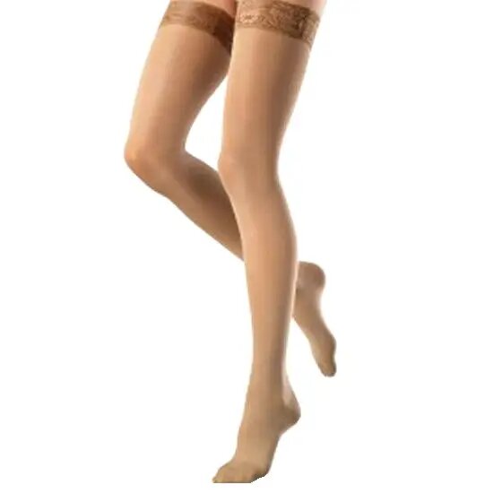 Чулки Интекс д/шир. бедра с ажурной силик. резин. 2 рост 1 кл. компрессии цв. бежевый р. XL-EW 1 уп