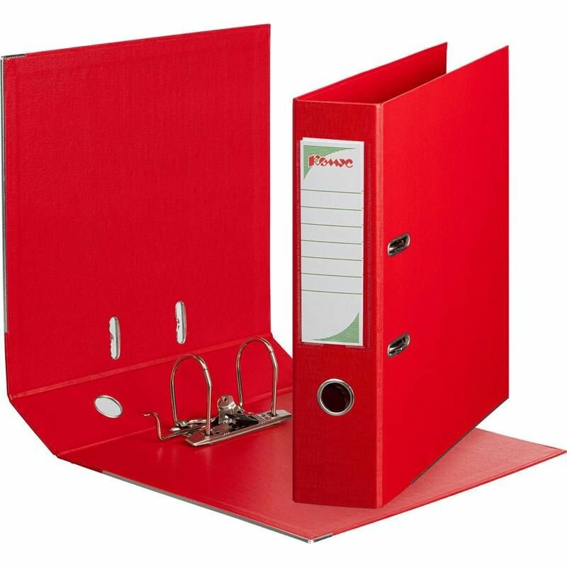 Папка-регистратор Комус Стандарт 75 мм красная