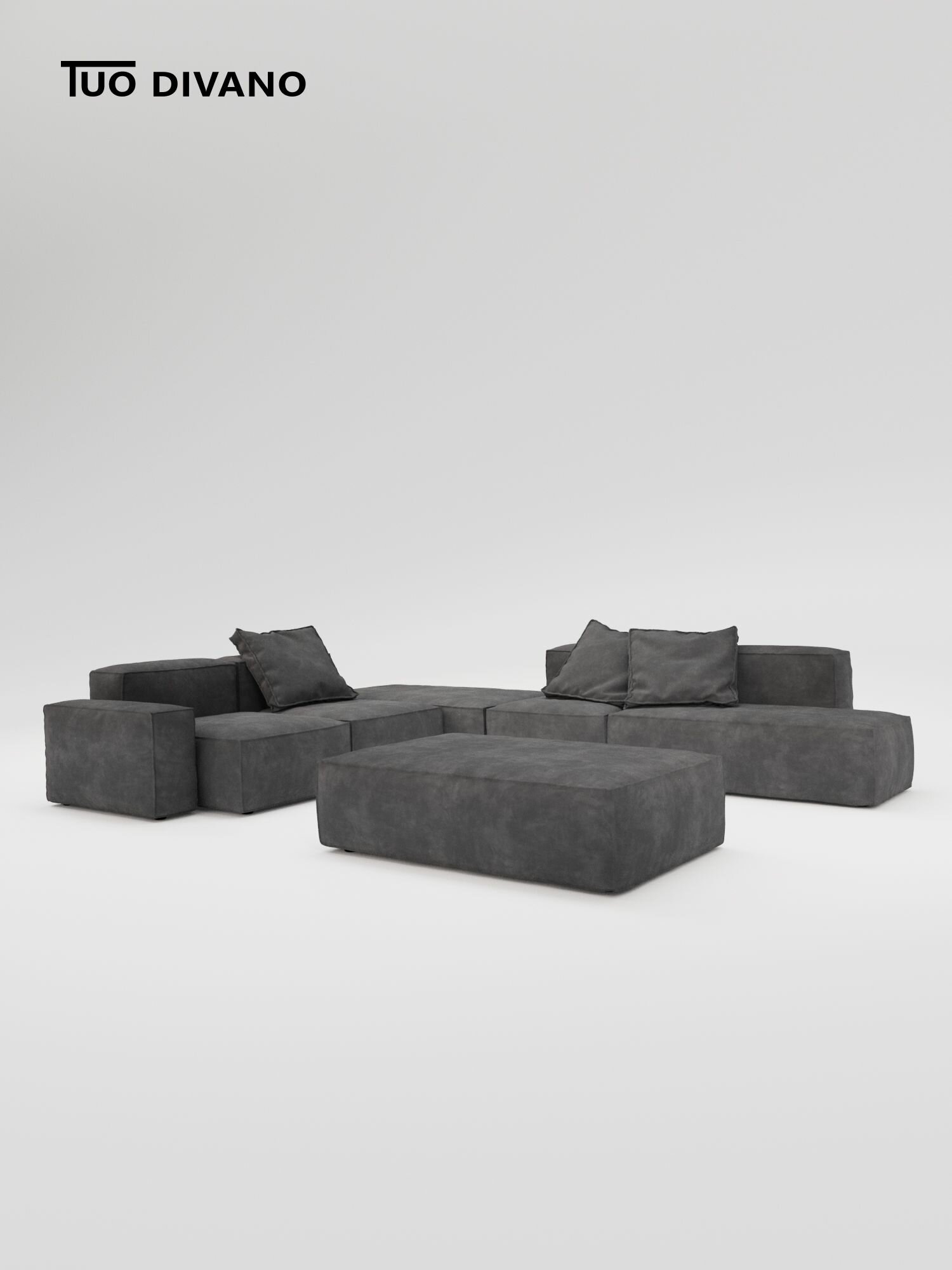 Модульный диван Лофт Tuo Divano Фонди Графит