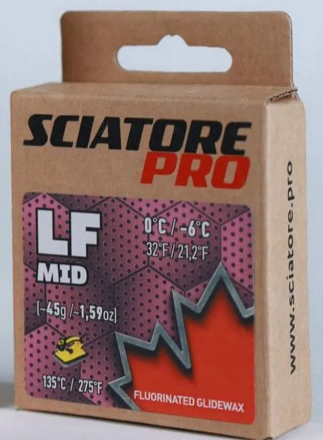 Парафин лыжный Sciatore Pro LF MID 45гр. фиолетовый 0°.-6°
