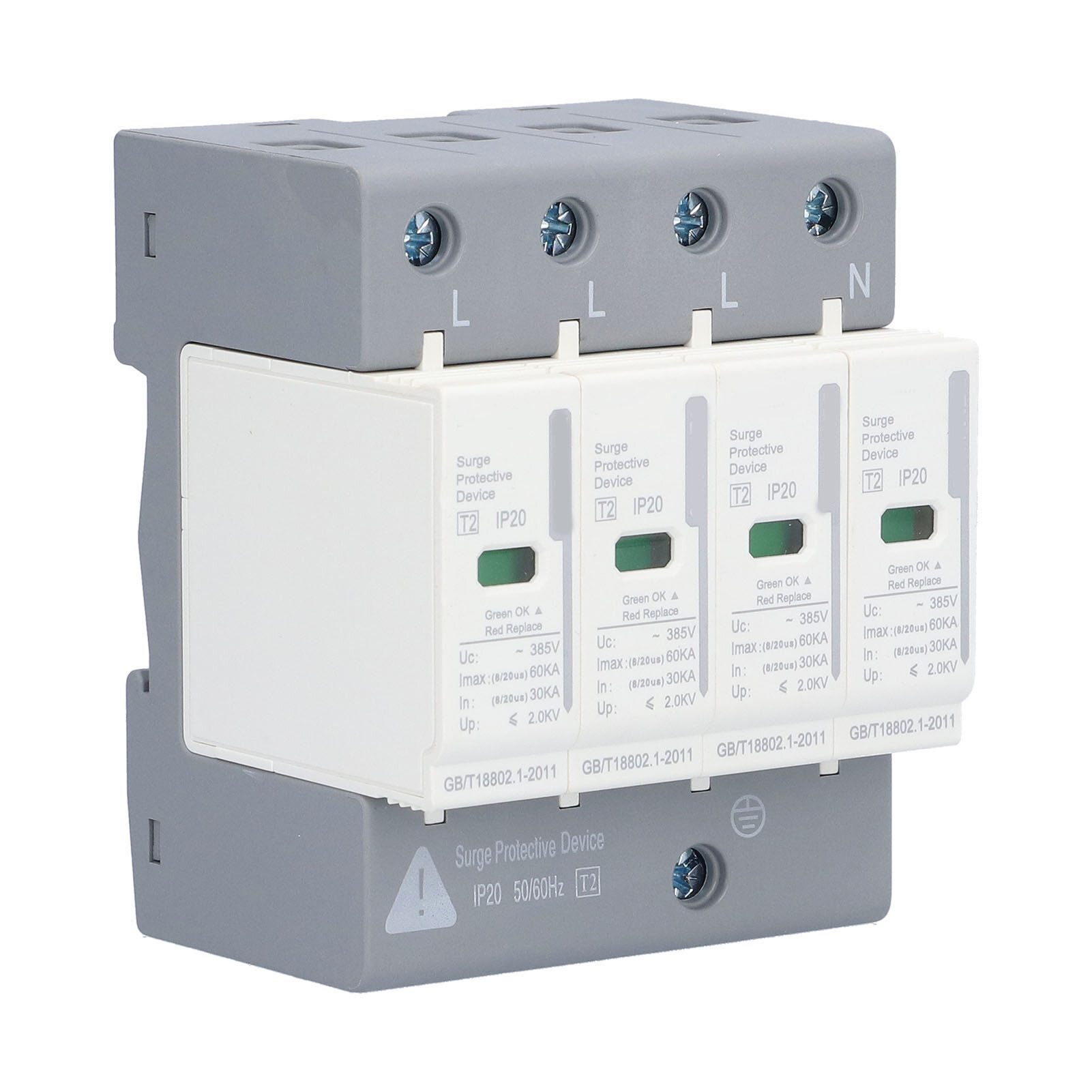 4P60KA Устройство защиты от перенапряжения 220 В 380 В, устройство защиты электрической цепи, устройство защиты от перенапряжения SPD для безопасной защиты электропитания
