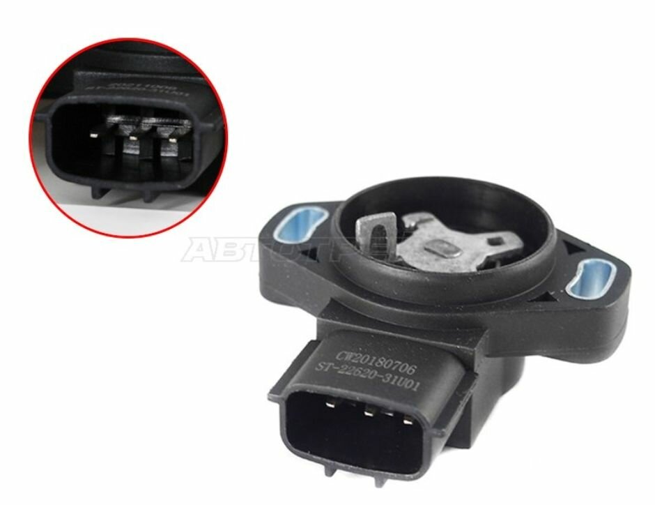 Датчик положения дроссельной заслонки AKRADO ST2262031U01 для Nissan Sunny/Cefiro, чёрный, 1 шт