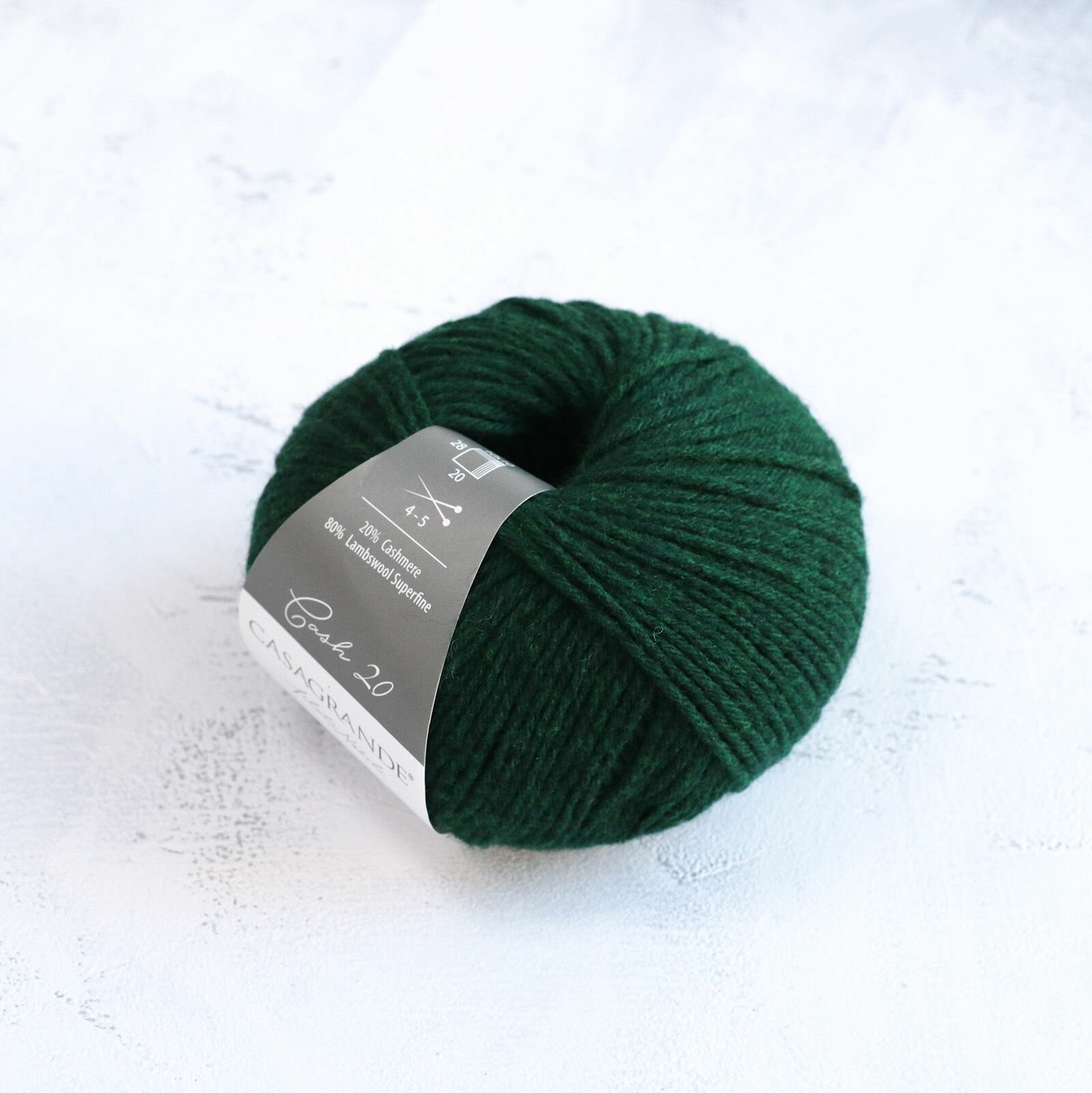 Пряжа для вязания Casagrande Cash 20 (010 243 Verde Melange) 1 моток 50 г/140м