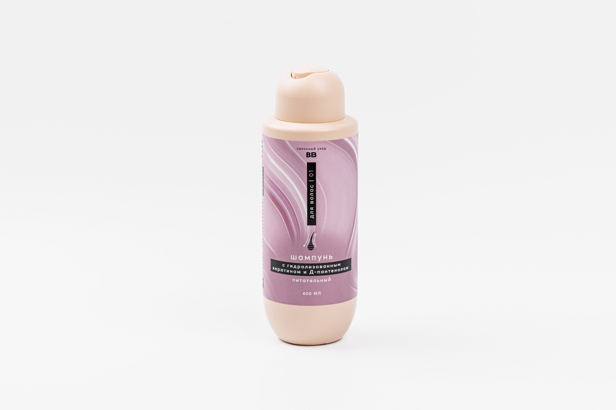 Шампунь ВкусВилл, для волос, с гидролизованным кератином, питательный, для всех типов волос