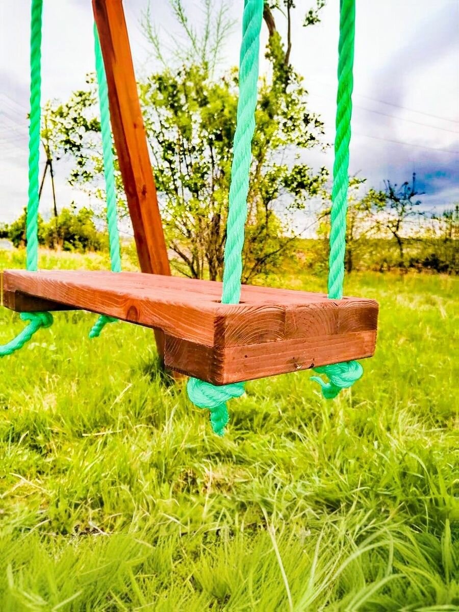 Качели детские Выше Всех подвесные деревянные уличные