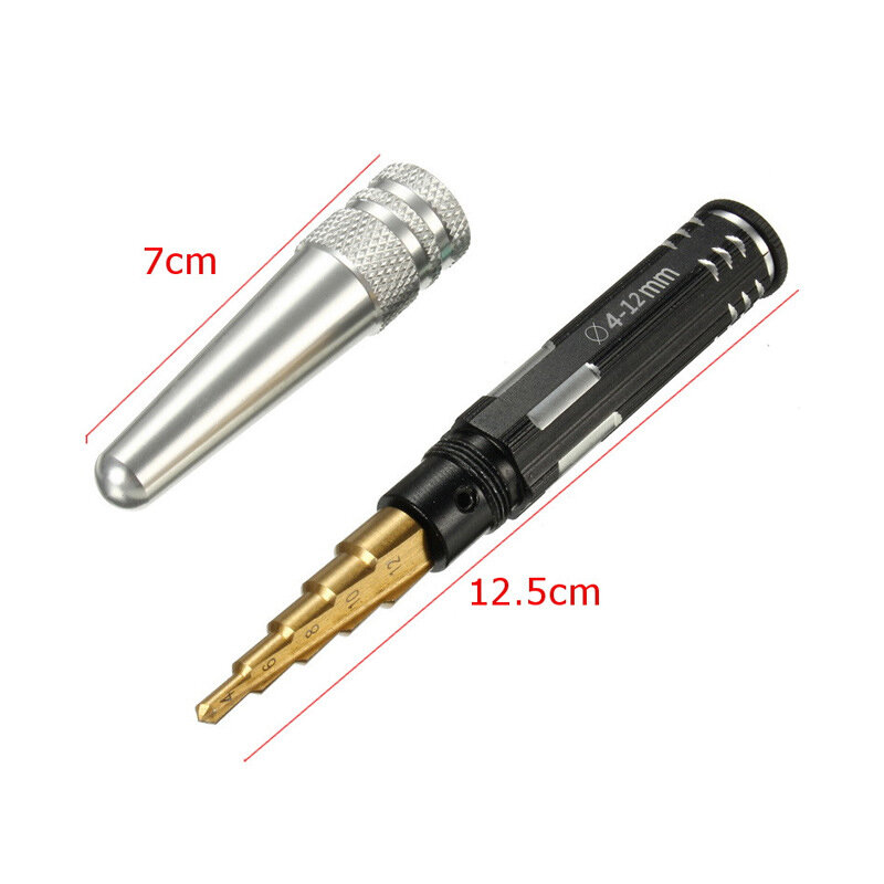 FLYEER 2020 многоступенчатый титановый развертка дырокол 4-12 мм стальной сплав инструмент для развертки с колпачком для запасных частей для радиоуправляемых моделей самолетов