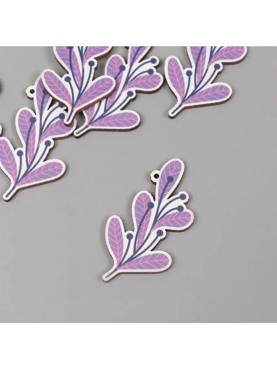 Декор для творчества дерево "Веточка" набор 6 шт 4,5х3х0,3 с