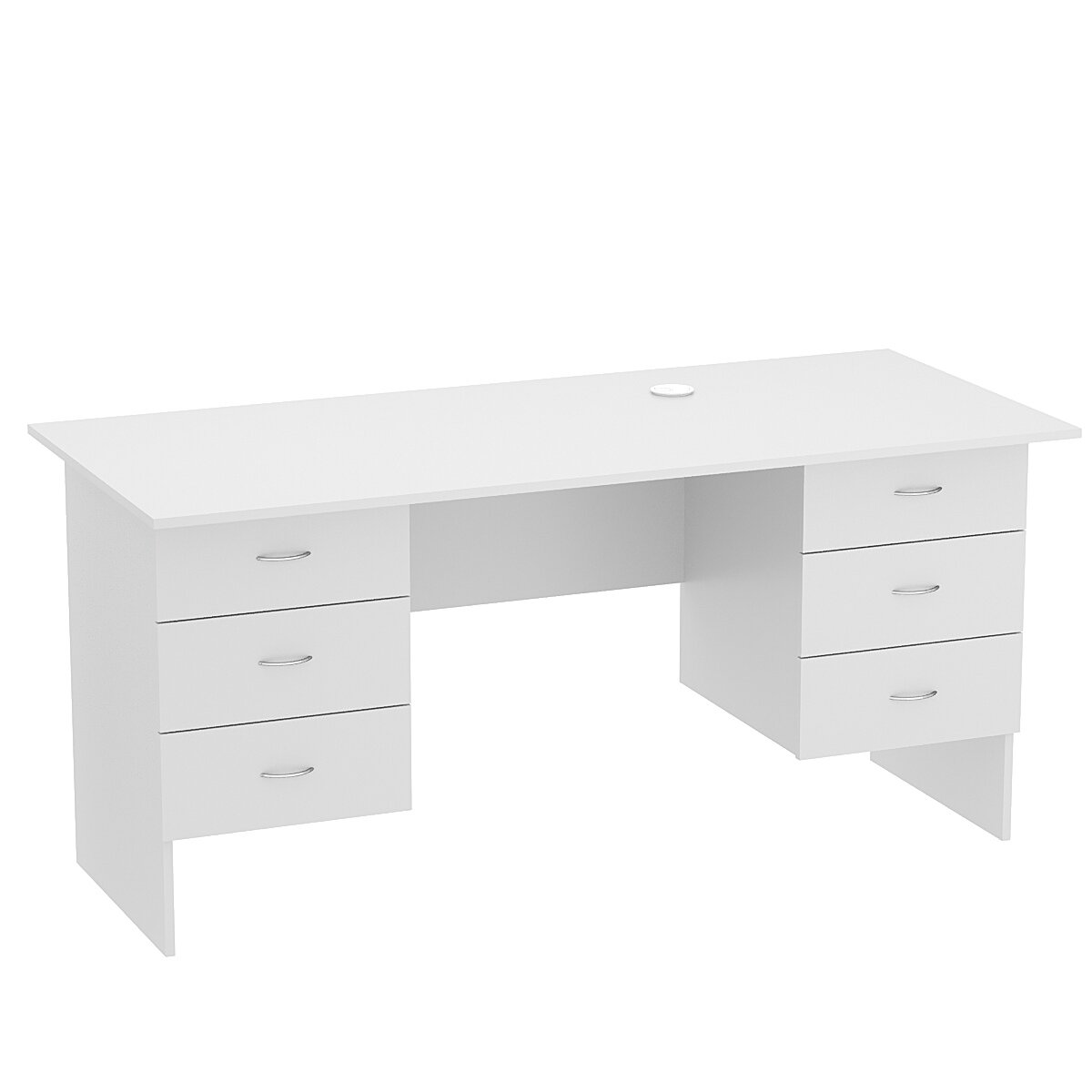 Стол двухтумбовый офисный С-07, Cерый. Производитель товара - компания ТОБ.